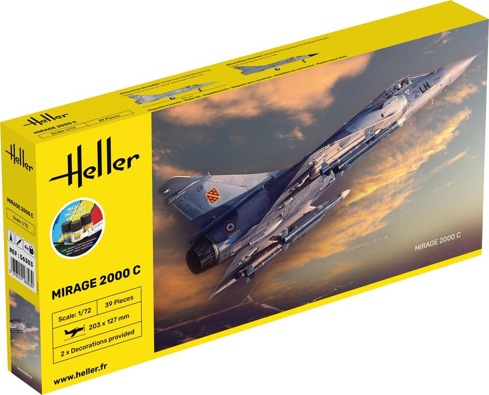 STARTER KIT Mirage 2000 C 1/72 – Heller