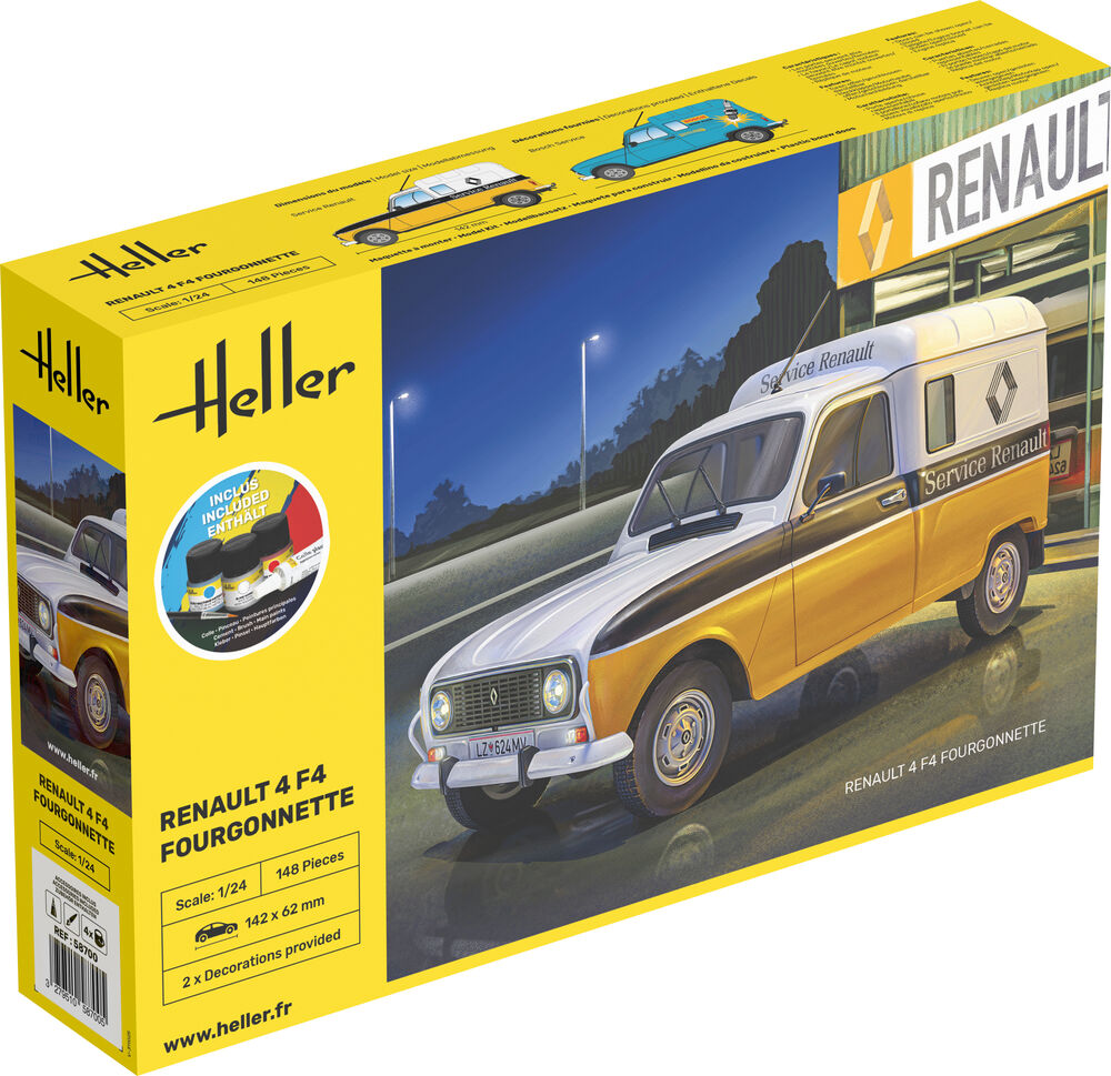 STARTER KIT Renault 4 F4 Fourgonette 1:24 – Heller